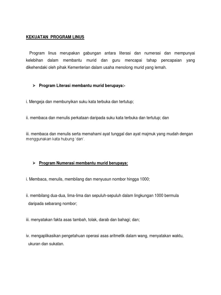 Kekuatan Program Linus & Protim Dan Carta Aliran | PDF | Karier ...