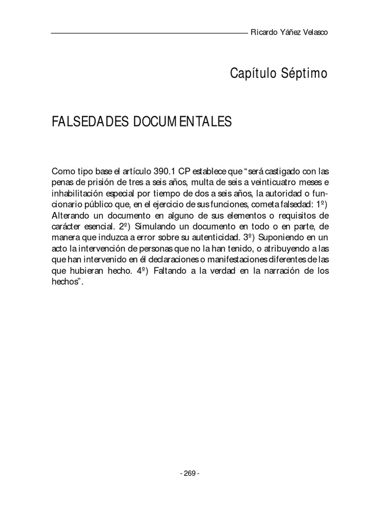 Falsedades Documentales en el CP | PDF | Trucos de confianza | Derecho penal