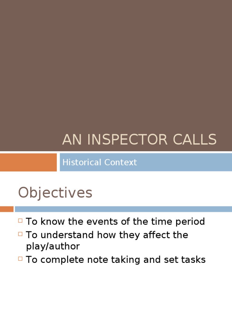 Historical Context of An Inspector Calls | PDF | League Of Nations ...