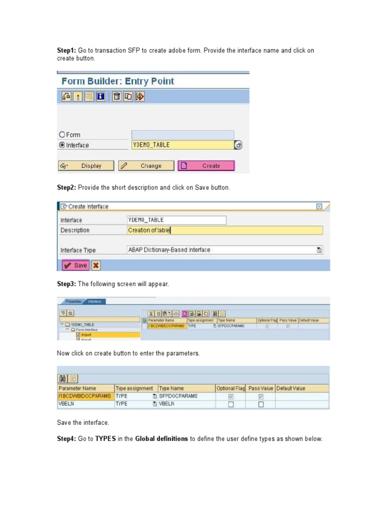 Adobe Forms - Create Table (Using Subform) | PDF