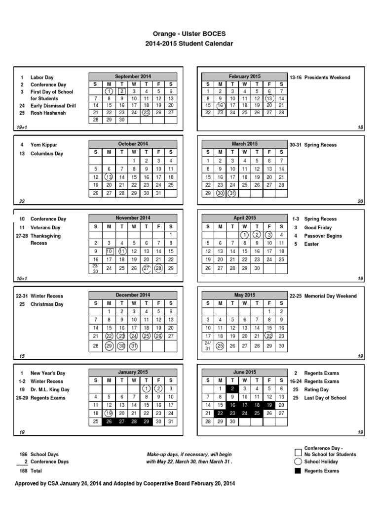 2014-2015 School Year Calendar | PDF | Traditions | Religious Holidays