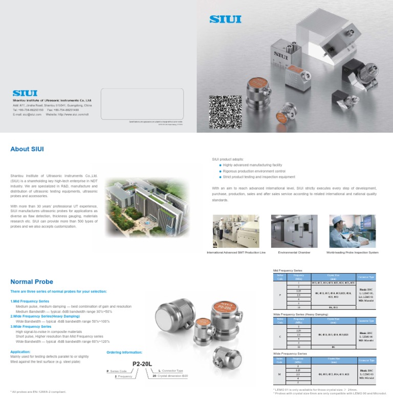 SIUI General Probe | PDF | Bandwidth (Signal Processing) | Ultrasound