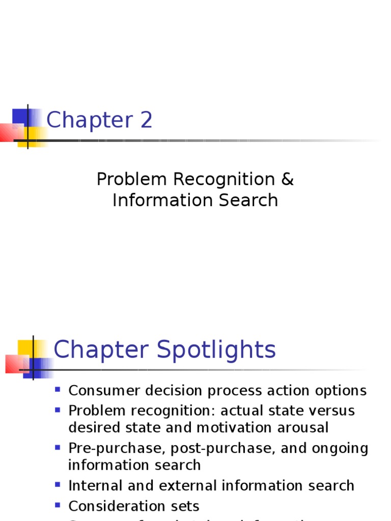 Problem Recognition & Information Search | PDF | Decision Making | Motivation