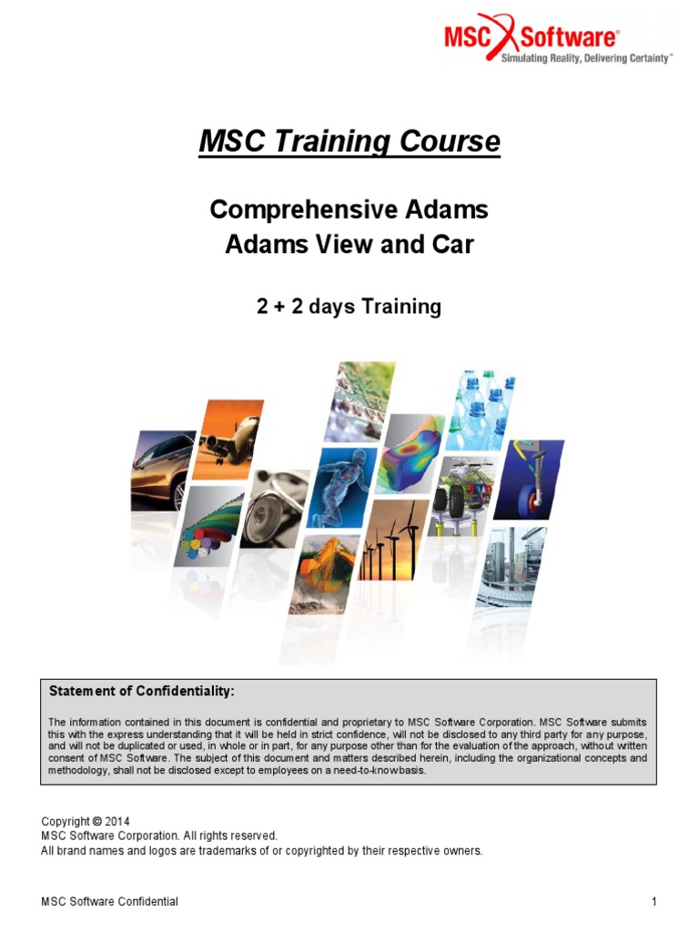 MSC Training Course - Comprehensive Adams Training June 2014 | Computer ...