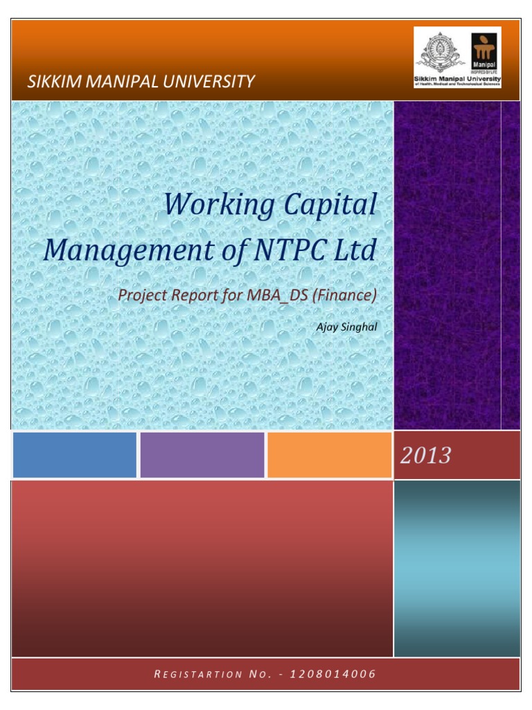 NTPC Project Final | PDF | Working Capital | Credit (Finance)