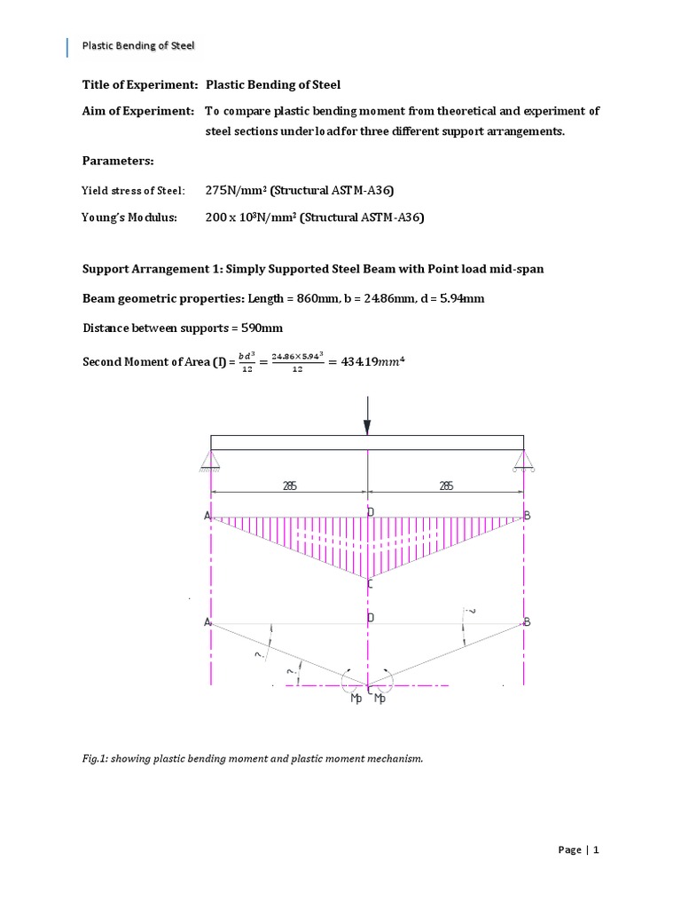 Plastic Bending of Steel | PDF | Bending | Plasticity (Physics)
