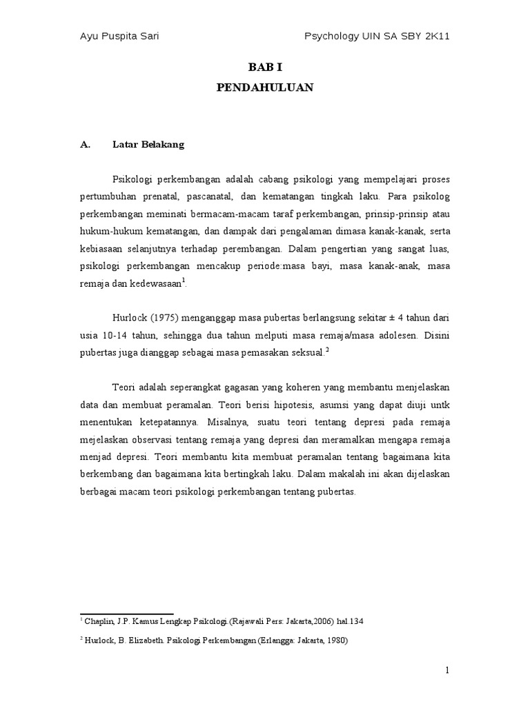 Teori Pubertas | PDF | Sains & Matematika