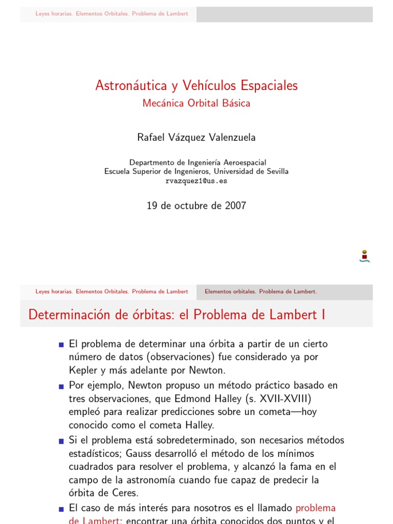 Lambert | PDF | Elipse | Venus