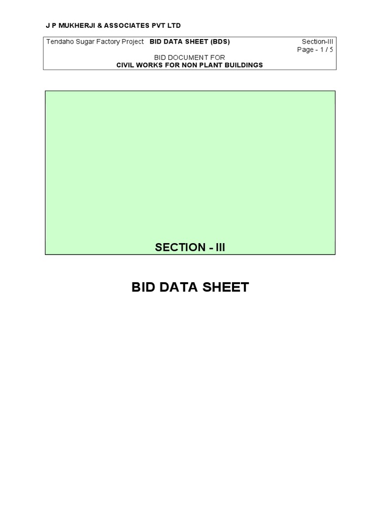 Section-III - Bid Data Sheet | PDF | Electron | Physical Chemistry