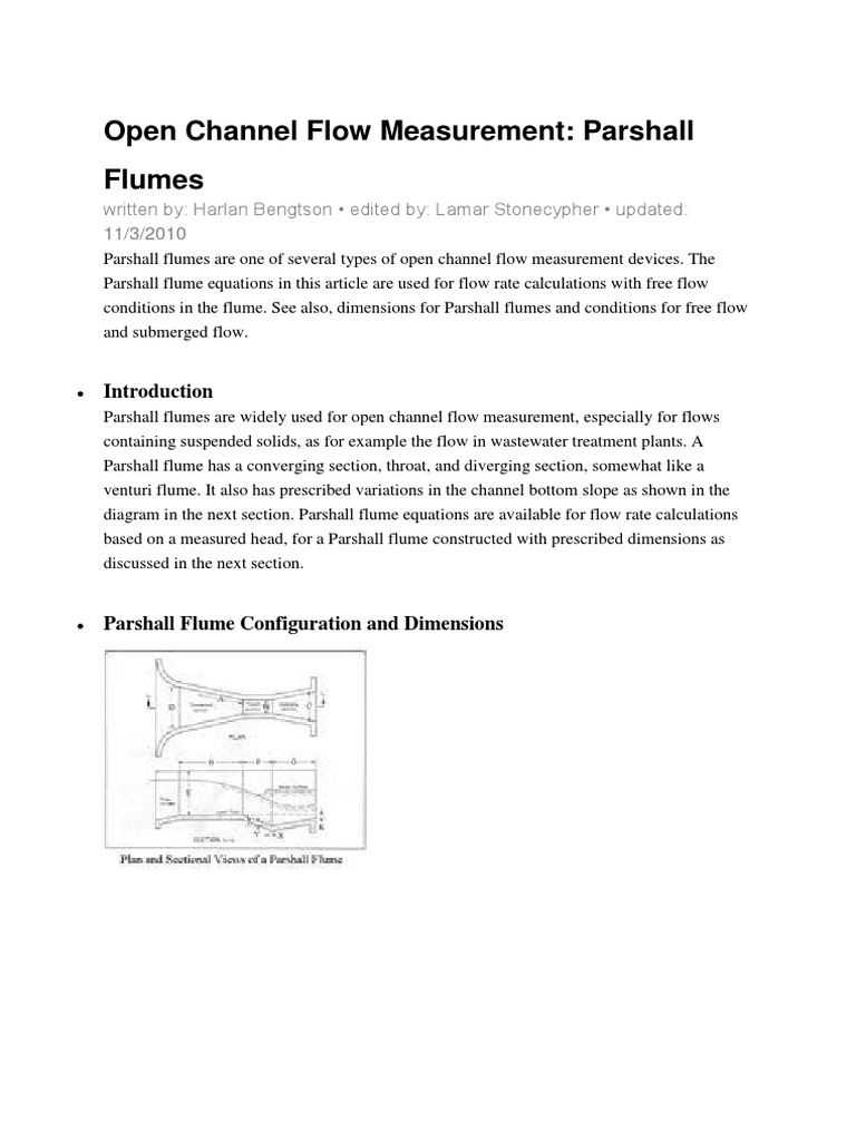 Open Channel Flow Measurement | PDF | Liquids | Civil Engineering