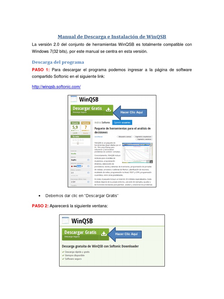 Manual de Instalación de WINQSB | PDF | Archivo de computadora ...