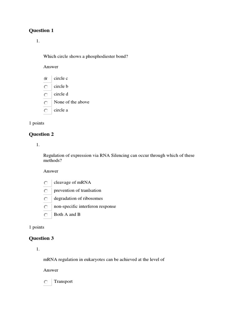 Questions | PDF | Gene | Dna
