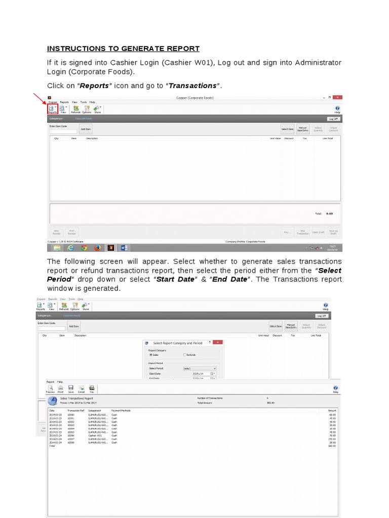 Copper POS - Report Generation | PDF