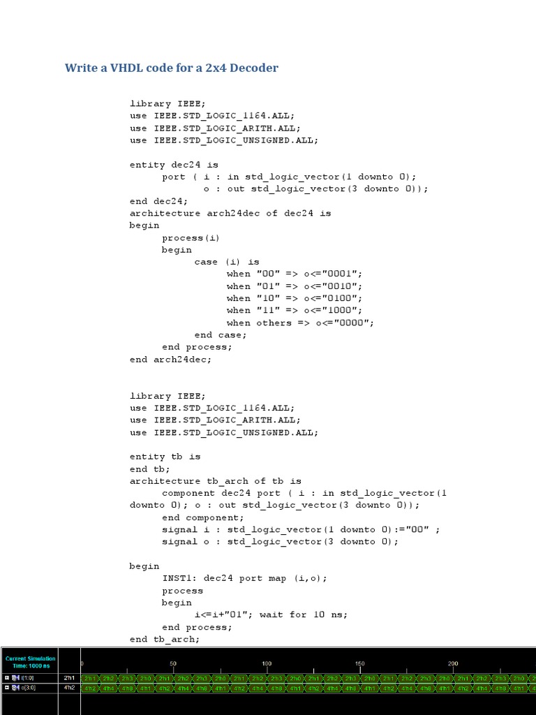Vhdl Codes Pdf Vhdl Electronics