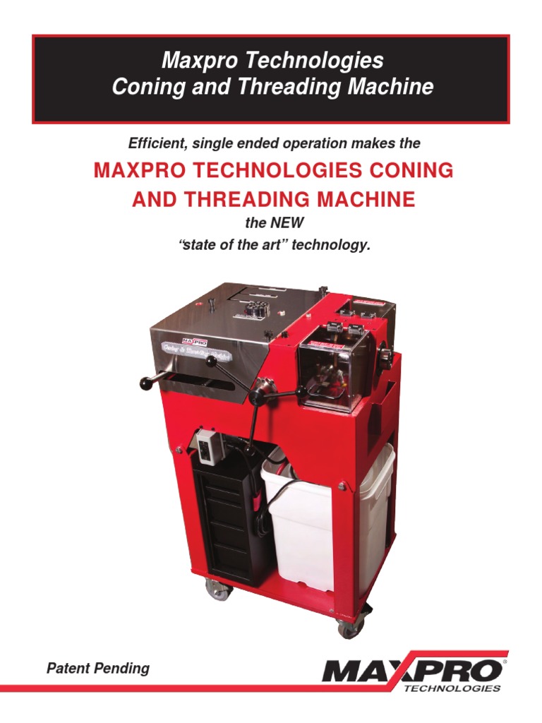 Coning and Threading Machine | PDF | Equipment | Mechanical Engineering