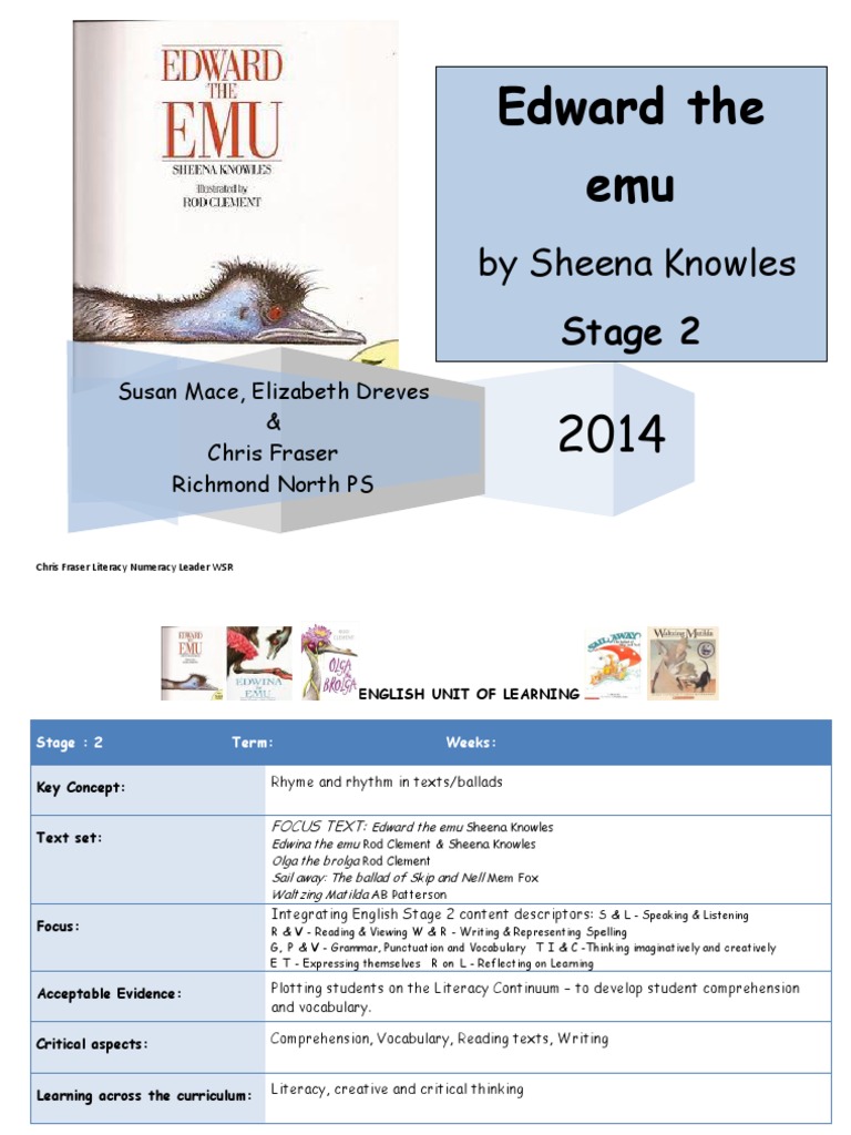 Edward The Emu S2 | PDF | Reading Comprehension | English Grammar