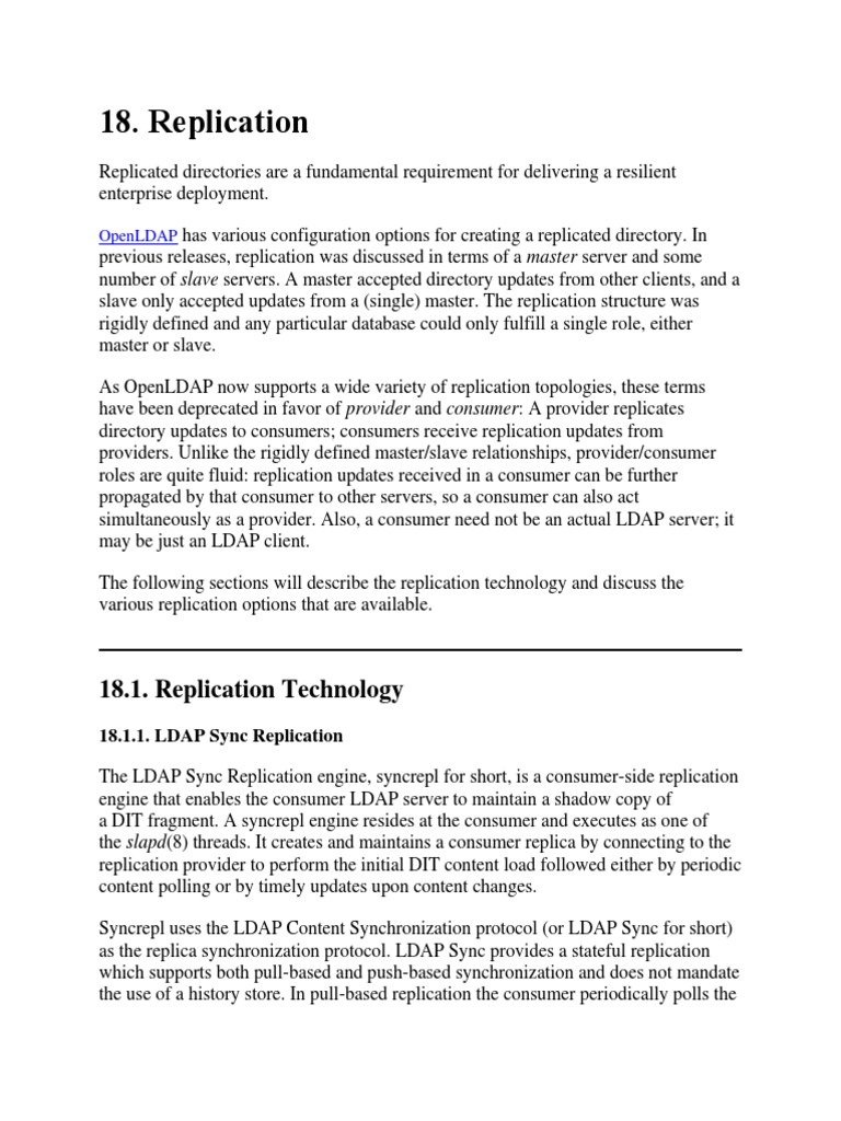 Ldap | PDF | Replication (Computing) | Load Balancing (Computing)