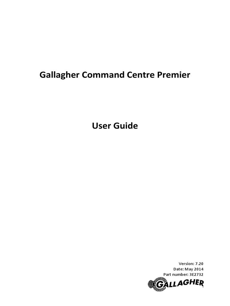 3E2732 Gallagher Command Centre Premier User Guide - V7.20 | PDF ...