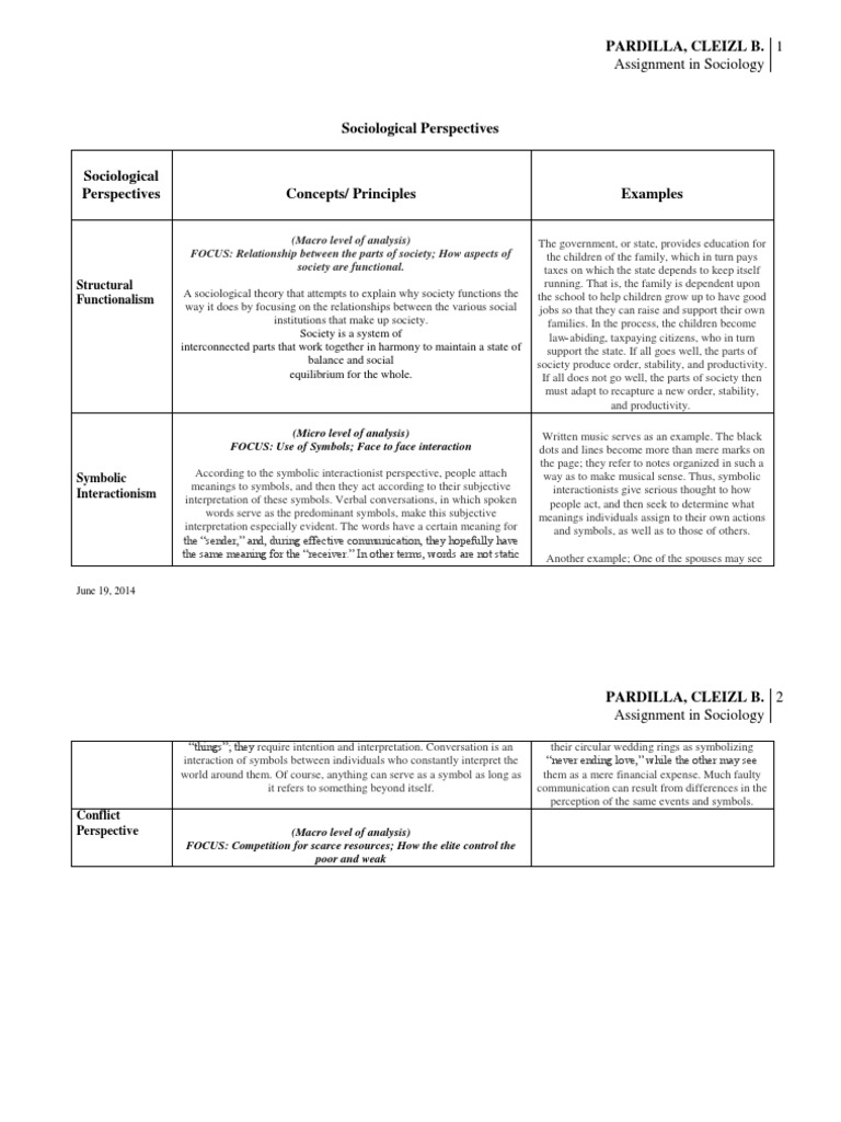Sociological Perspectives Explained | PDF | Sociology | Sociological ...