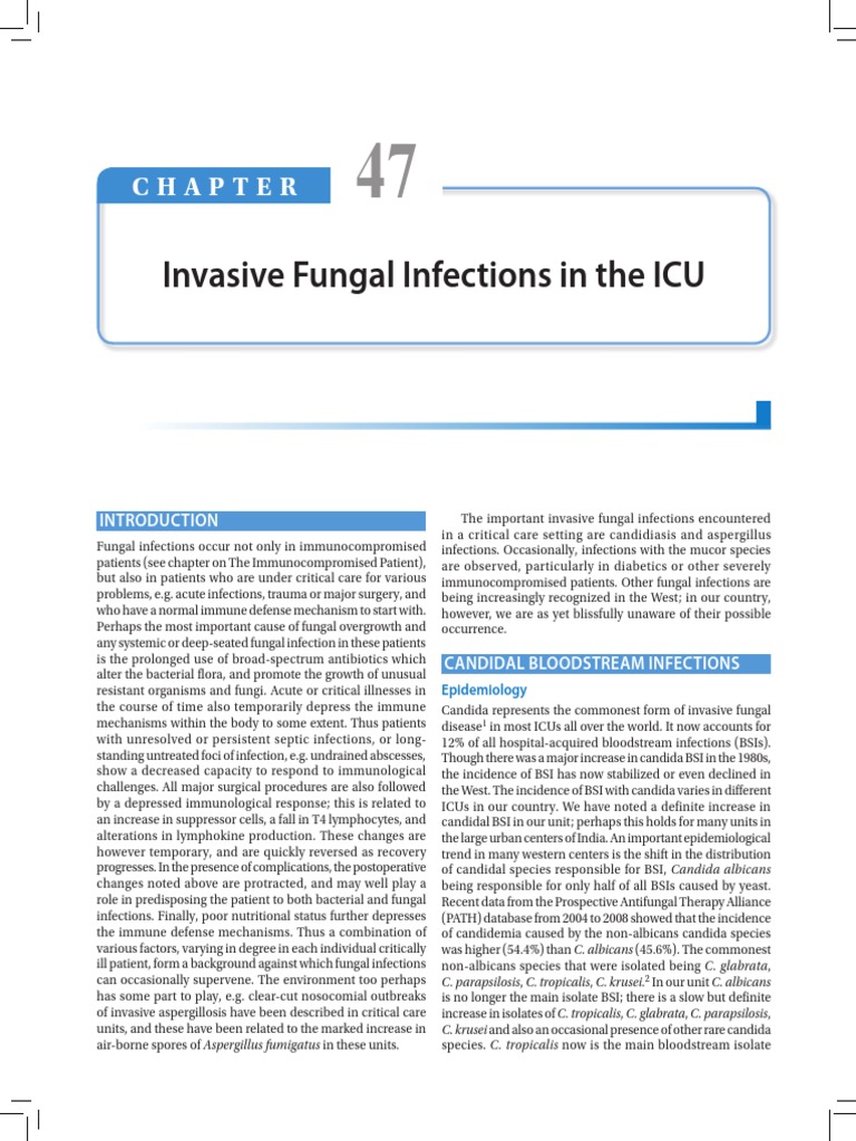 Invasive Fungal Infections in The Icu: Epidemiology | PDF | Candida ...