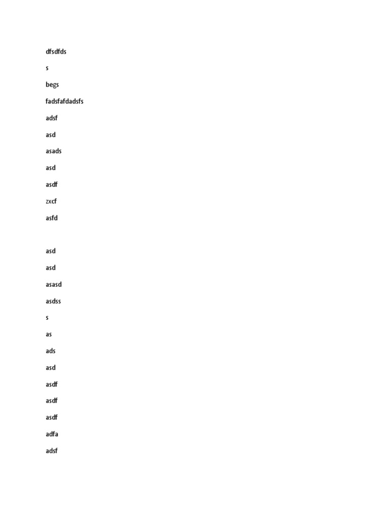 Dfsdfds S Begs Fadsfafdadsfs Adsf Asd Asads Asd Asdf ZXCF Asfd | PDF