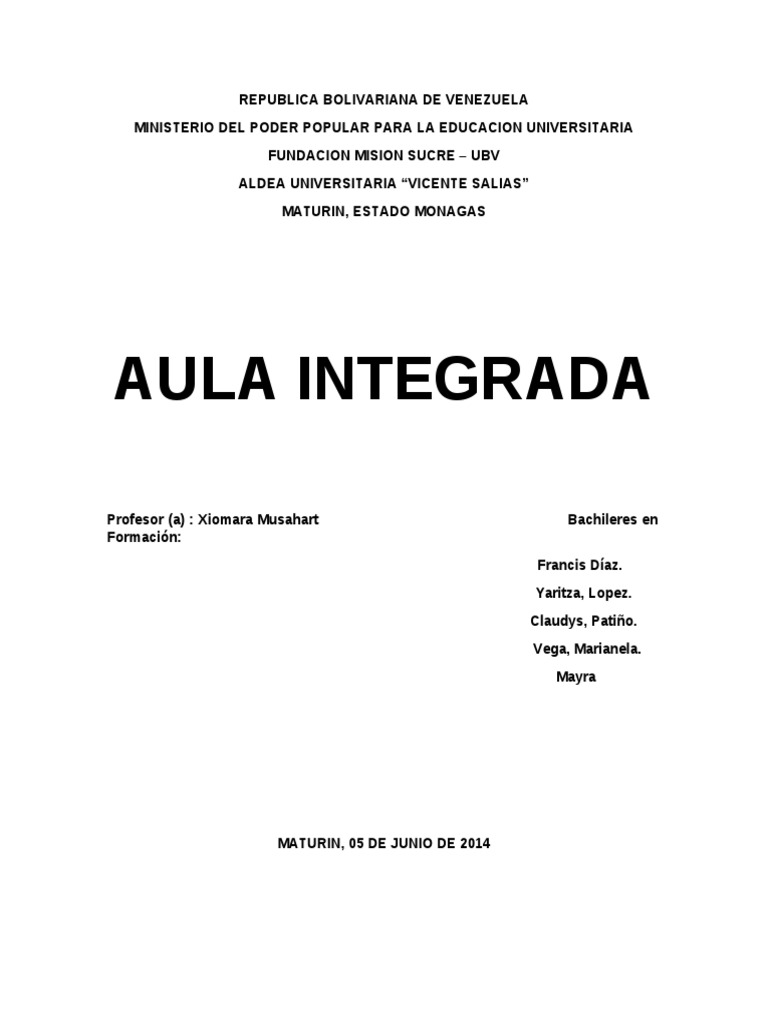 Que Es Un Aula Integrada | PDF | Lectura (proceso) | Aprendizaje