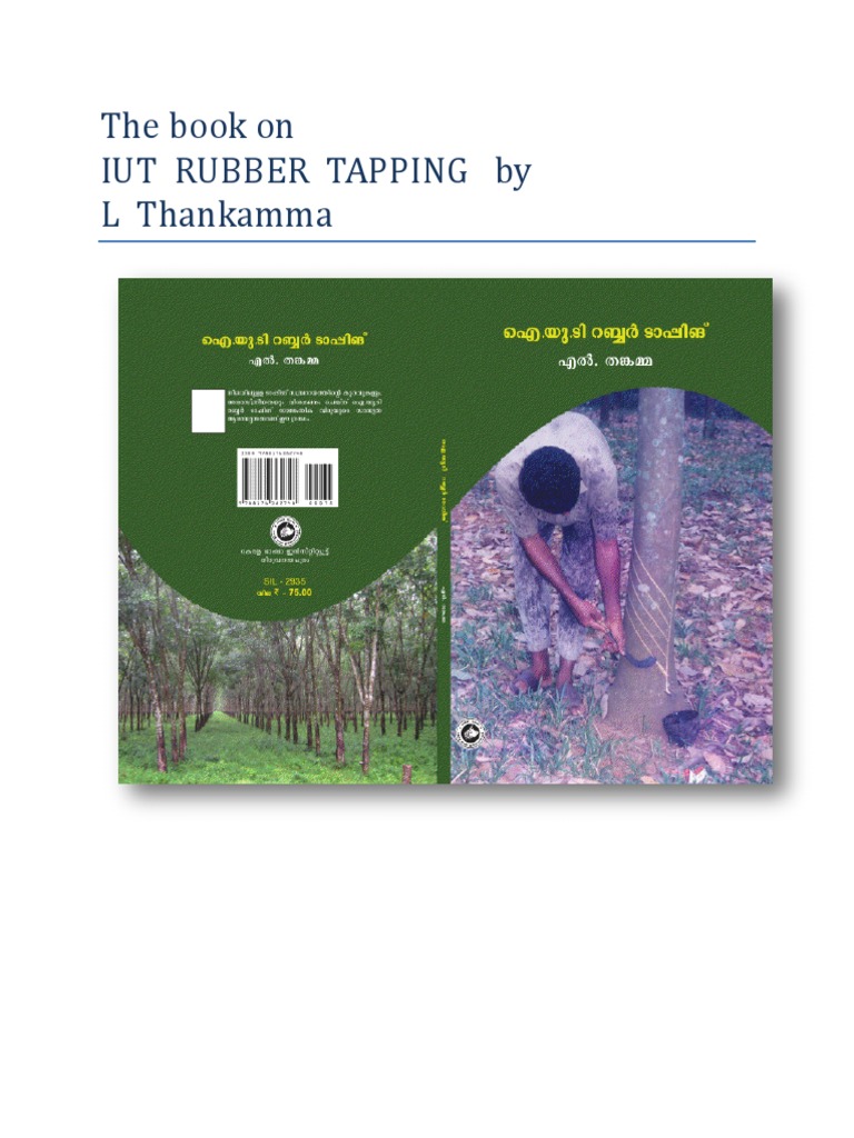 A Book On The Innovative IUT Rubber Harvesting Technology For Rubber ...