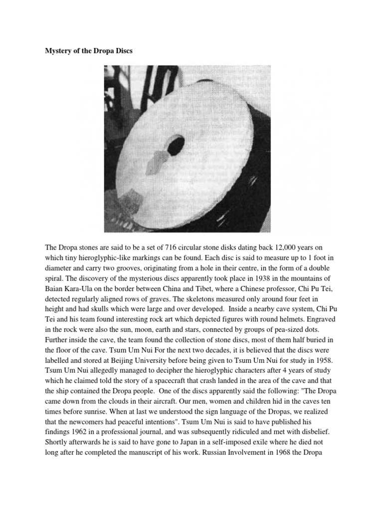 Mystery of The Dropa Discs | PDF | Philistines | Troy