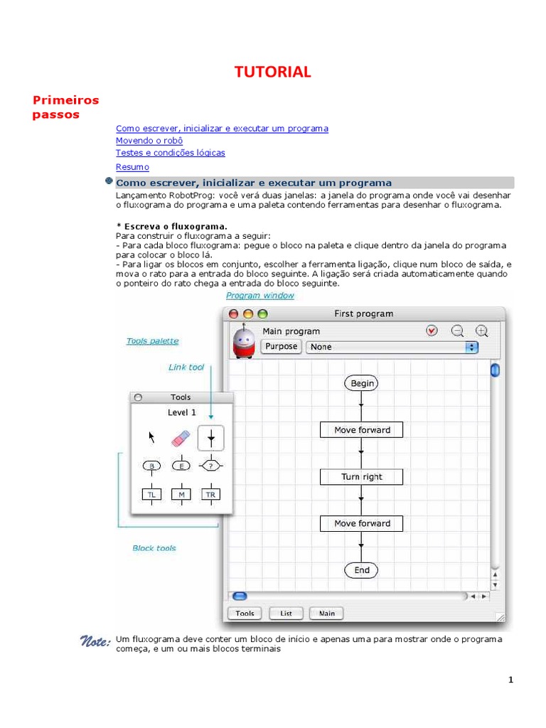 Tutorial RobotProg: Início e Execução | PDF | Programa de computador ...