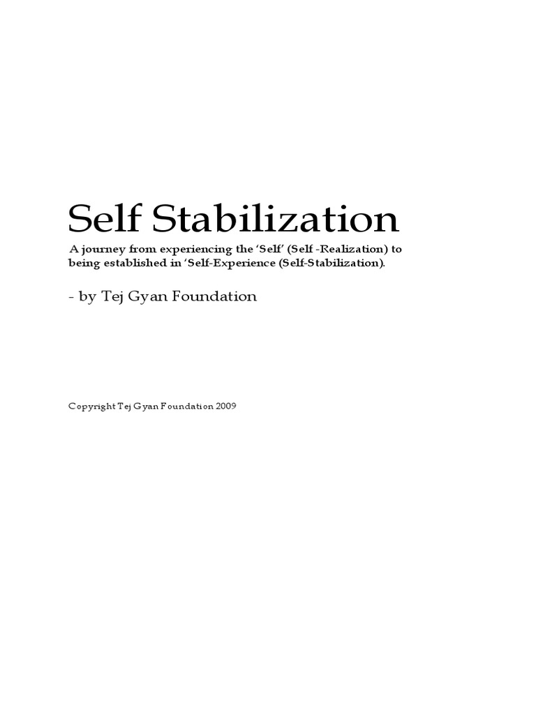Self Stabilization Sec | PDF