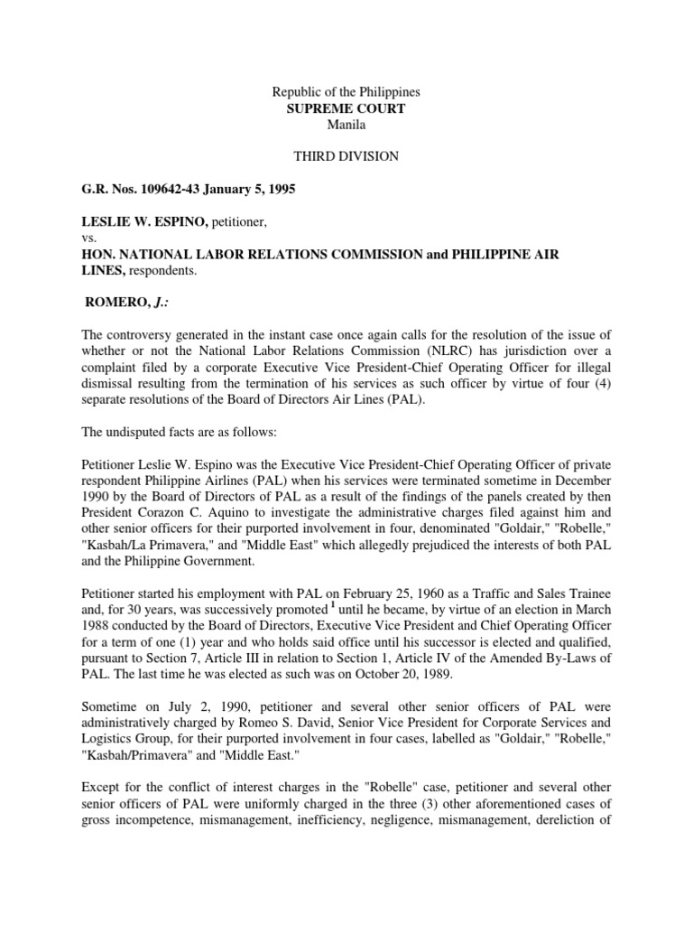 Espino Vs National Labor Relations Commission (240 SCRA 52) | PDF | Jurisdiction | Partnership
