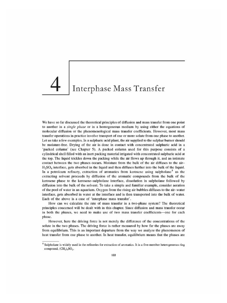 Interphase Mass Transfer | PDF