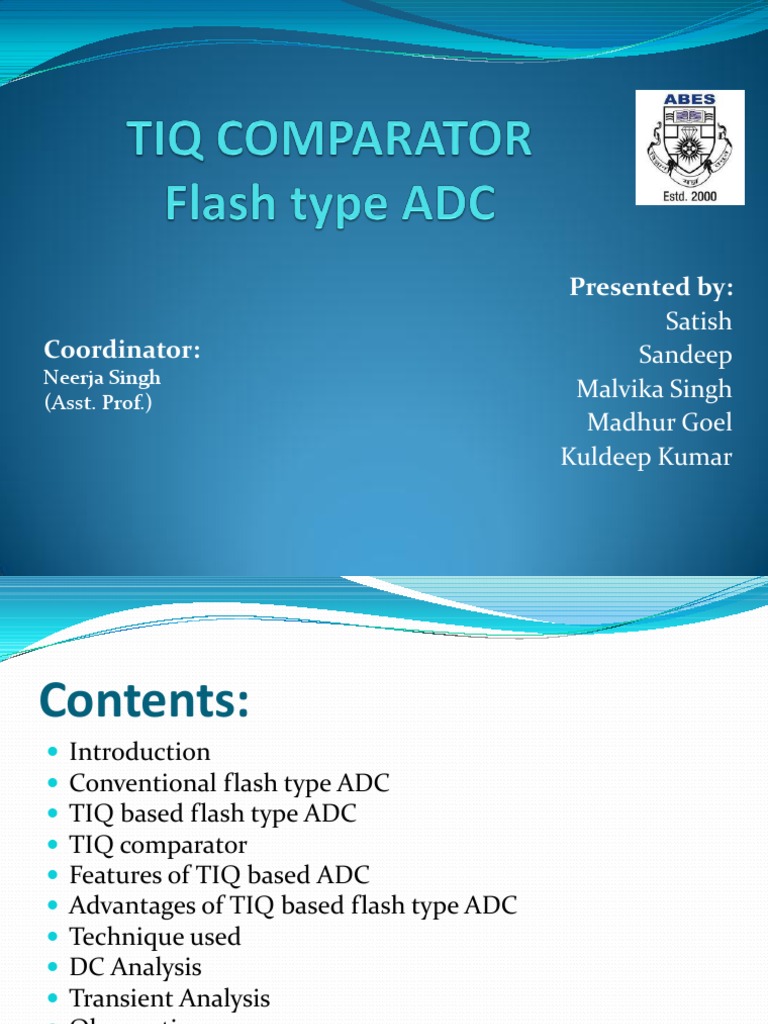 Tiq Comparator | PDF | Analog To Digital Converter | Mosfet