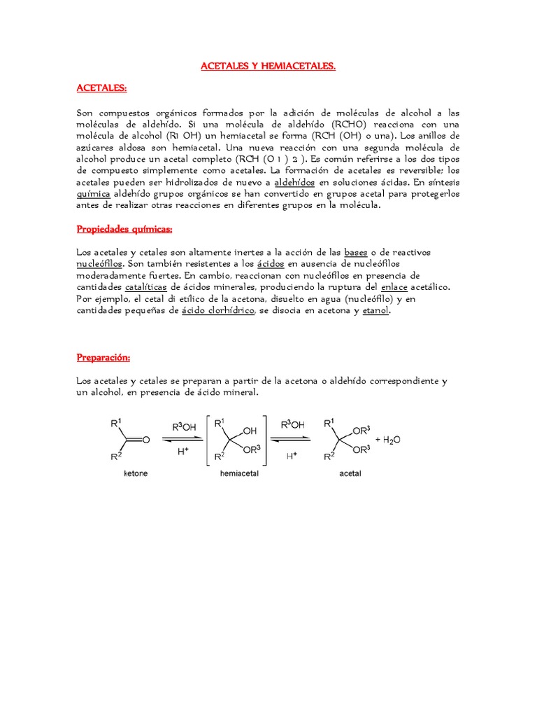 Acetales y Hemiacetales