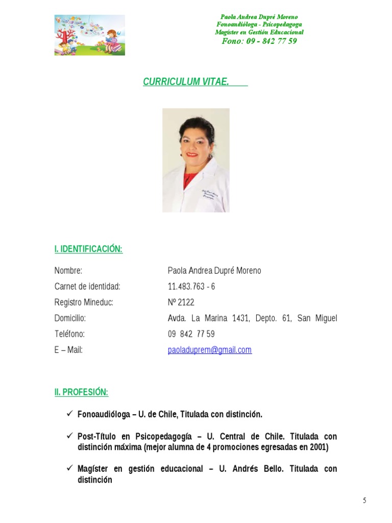 Curriculum Paola Dupre | PDF