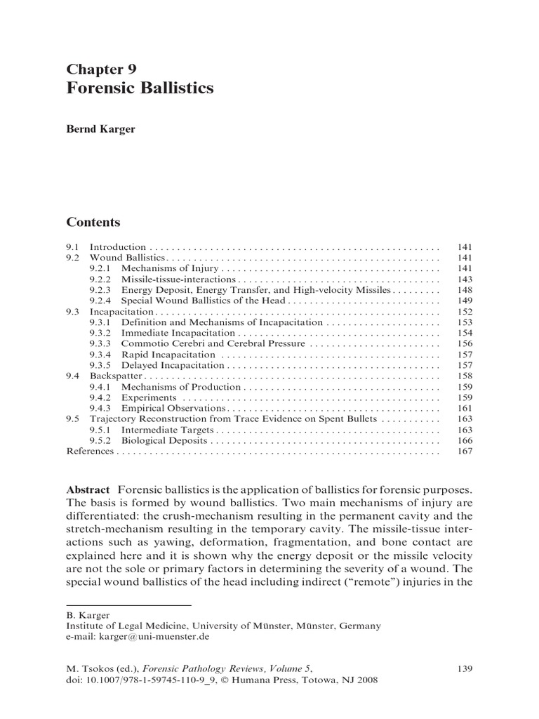 Forensic Ballistics Karger | PDF | Human Brain | Concussion