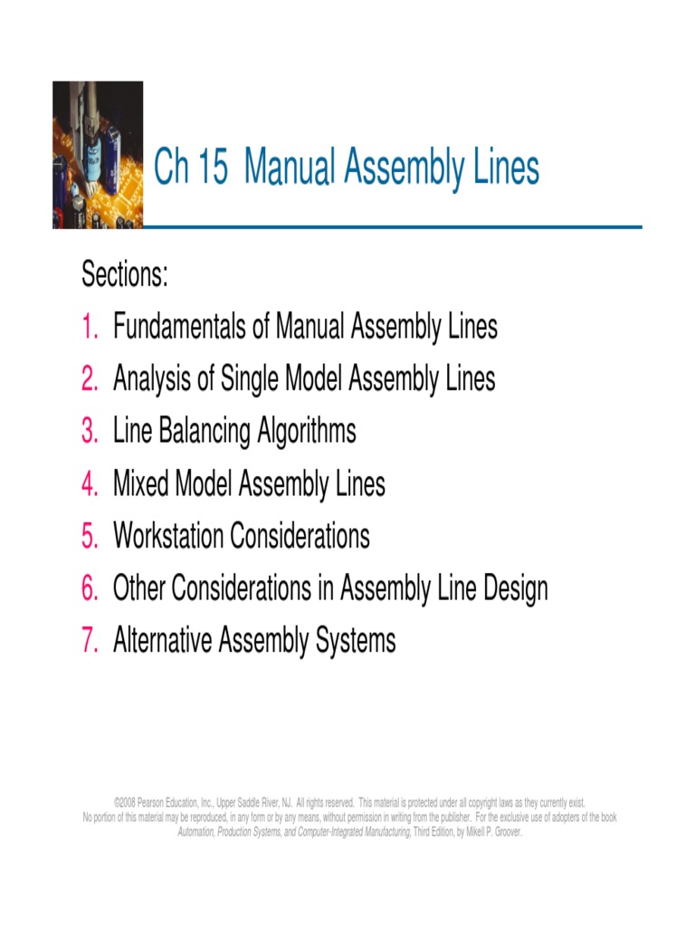 Manual Assembly Lines | Download Free PDF | Operations Management ...