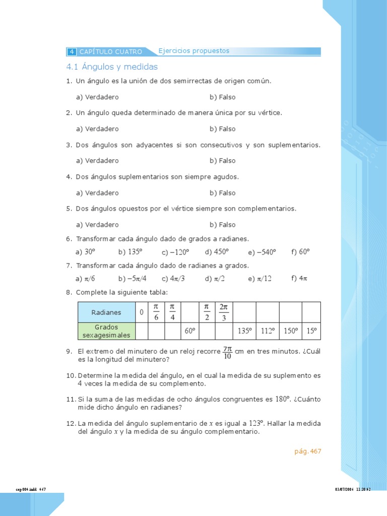 Ejer Trigonometria | PDF | Funciones trigonométricas | Pi