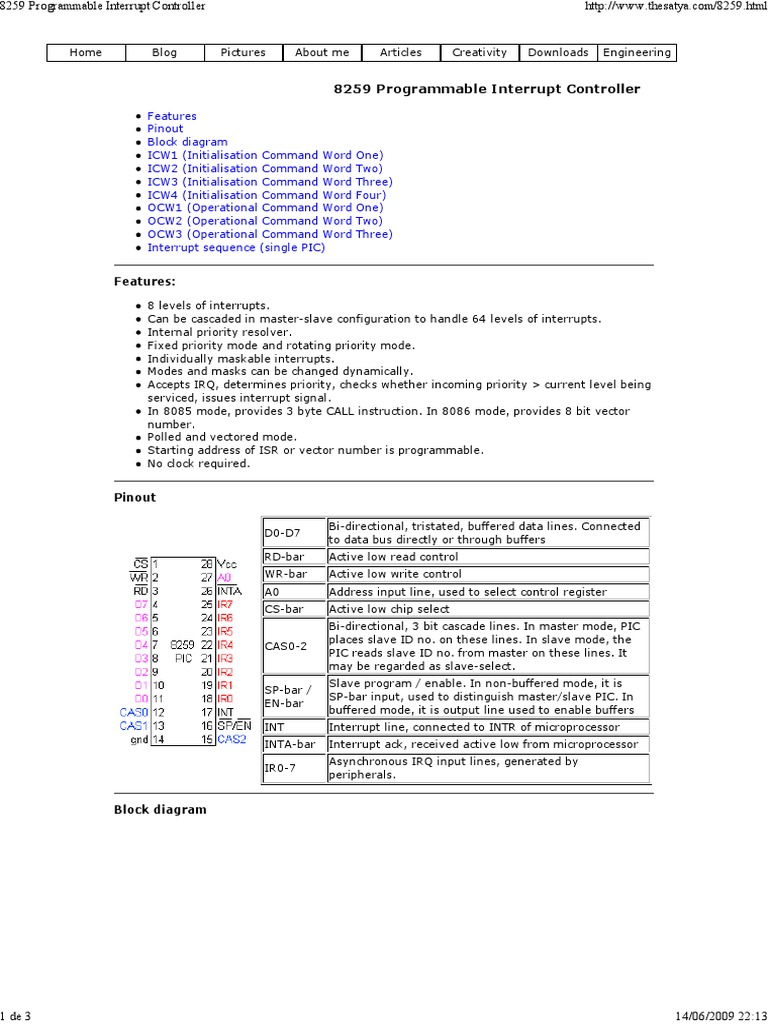 8259 Programmable Interrupt.. | PDF | Operating System Technology ...