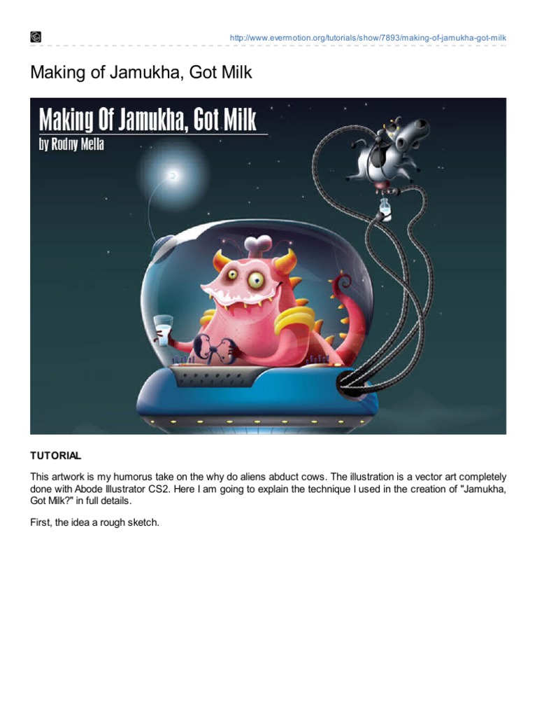 Making of Jamukha, Got Milk: Tutorial | PDF | Drawing | Color