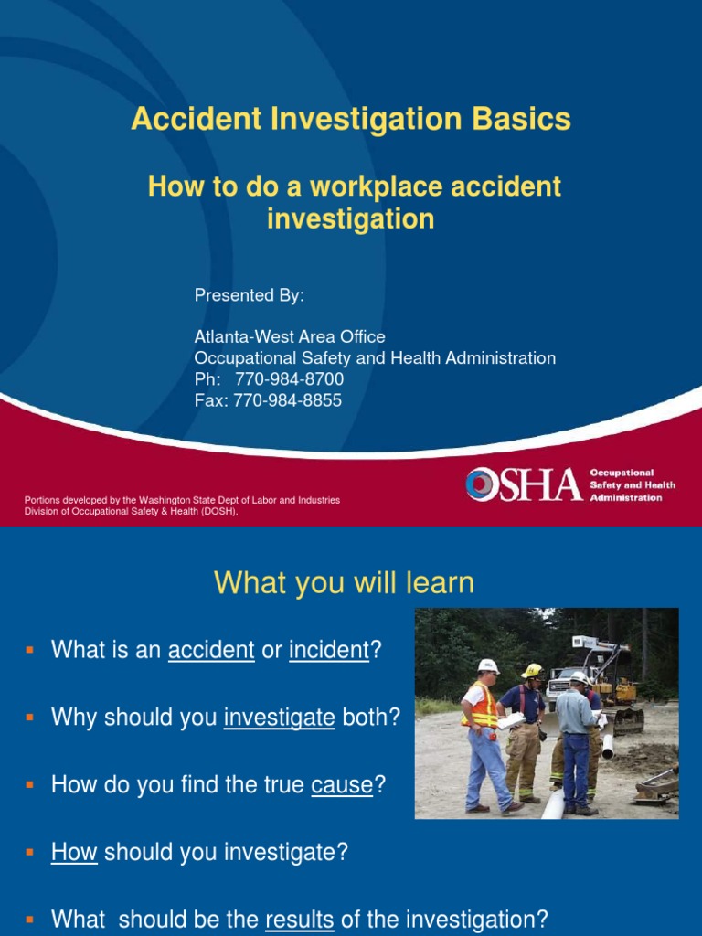 Accident Investigation | PDF | Occupational Safety And Health ...