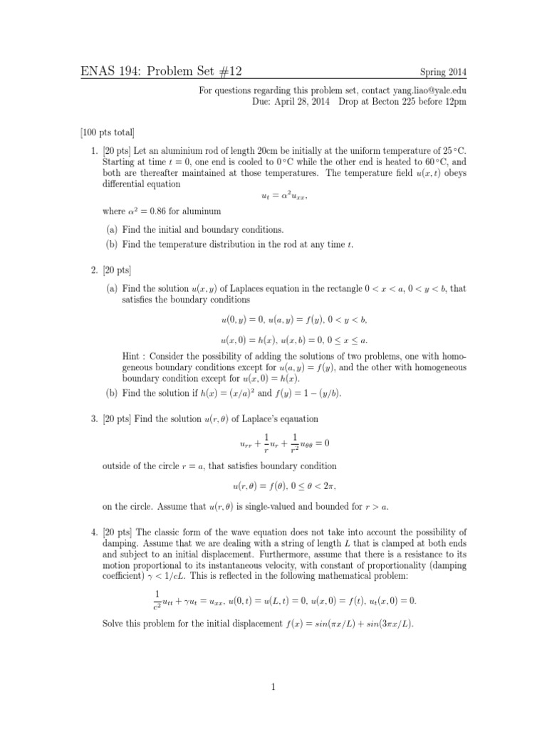 Pset 12 | PDF | Physical Sciences | Classical Mechanics