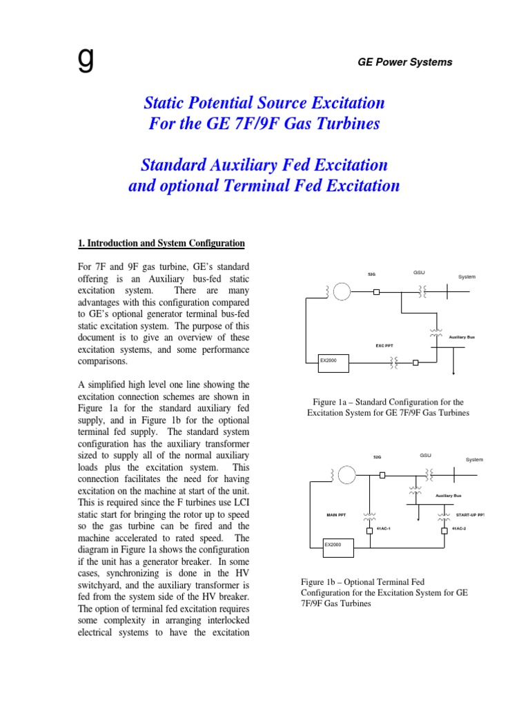 Static Exciter Aux Fed Vs Terminal Fed | PDF | Electric Power System ...