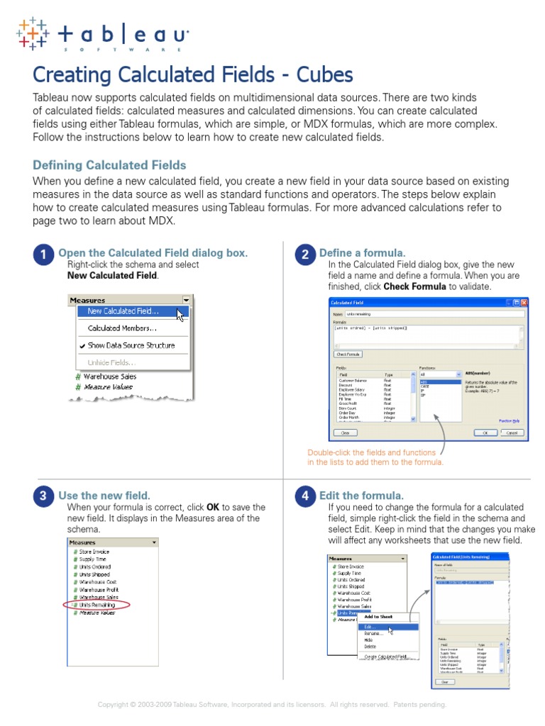Creating Calculated Fields - Cubes | PDF | Dialog Box | Software
