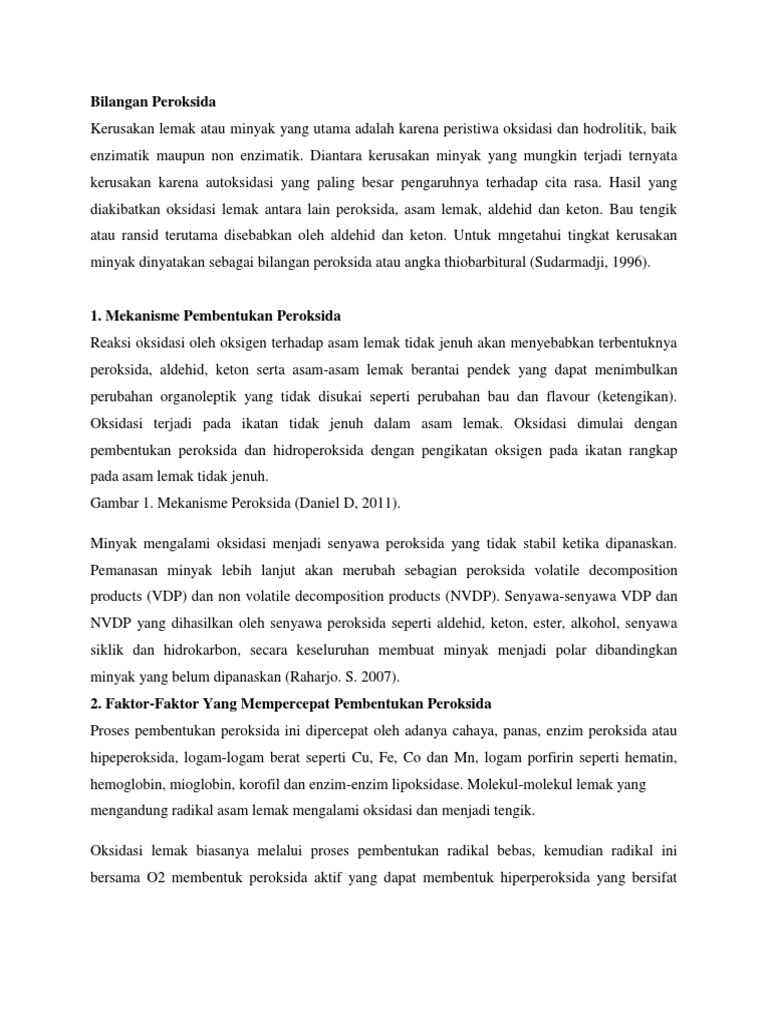 Bilangan Peroksida | PDF