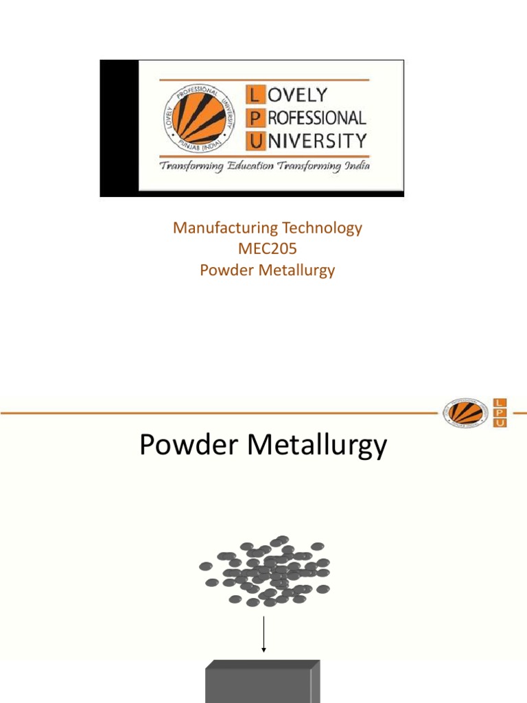 Powder Metallurgy | PDF | Sintering | Aerosol