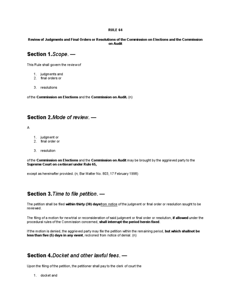 Rule 64 | PDF | Social Institutions | Social Science