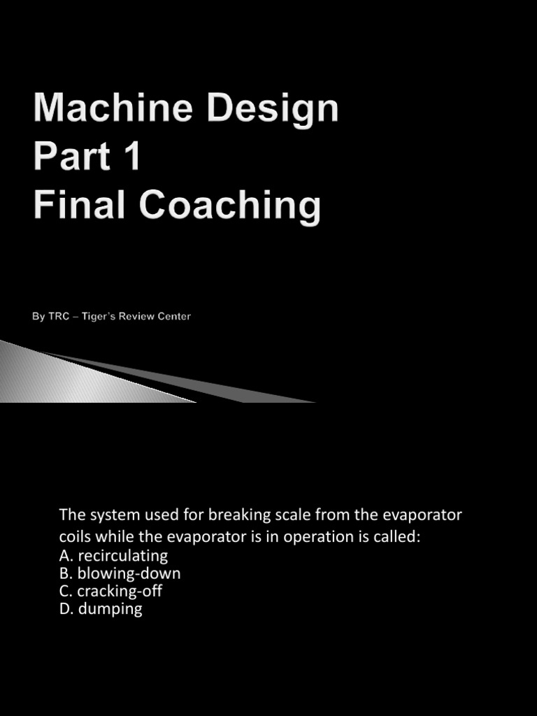Machine Design Final Coaching Shuffled 1 | PDF | Gear | Machining