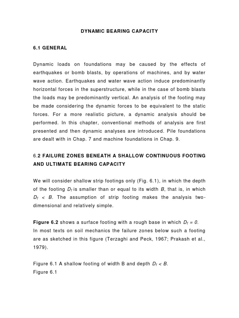 Dynamic Bearing Capacity | PDF | Rotation Around A Fixed Axis | Deep ...