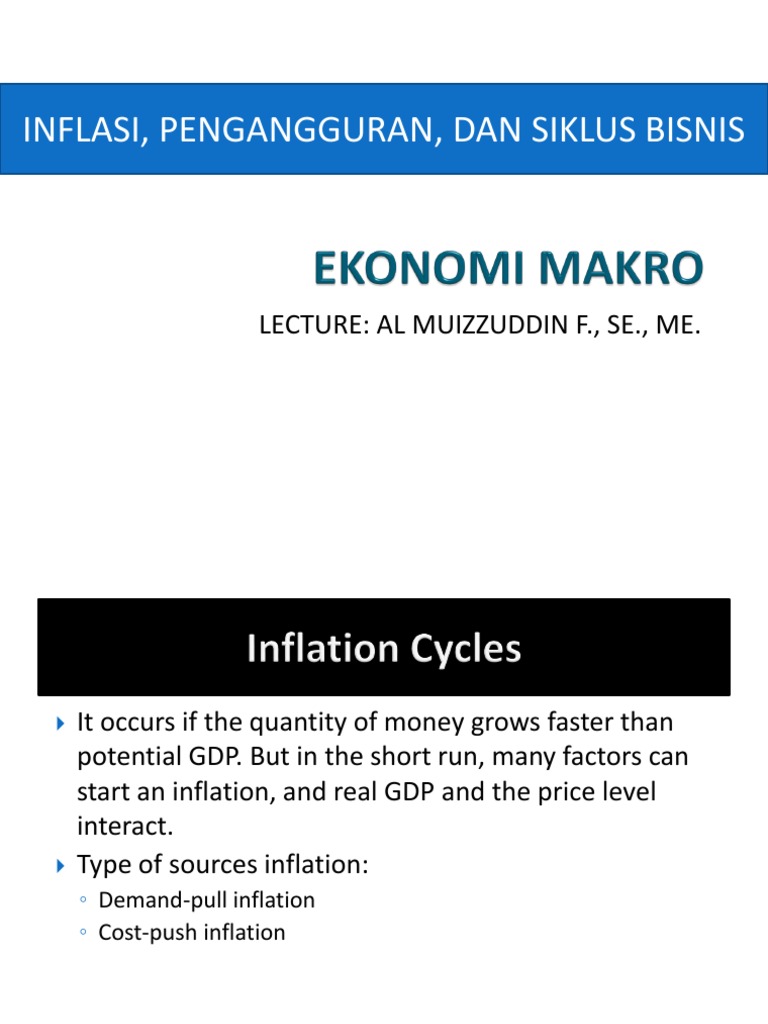 Inflasi dan Pengangguran dalam Siklus Bisnis | PDF | Phillips Curve ...